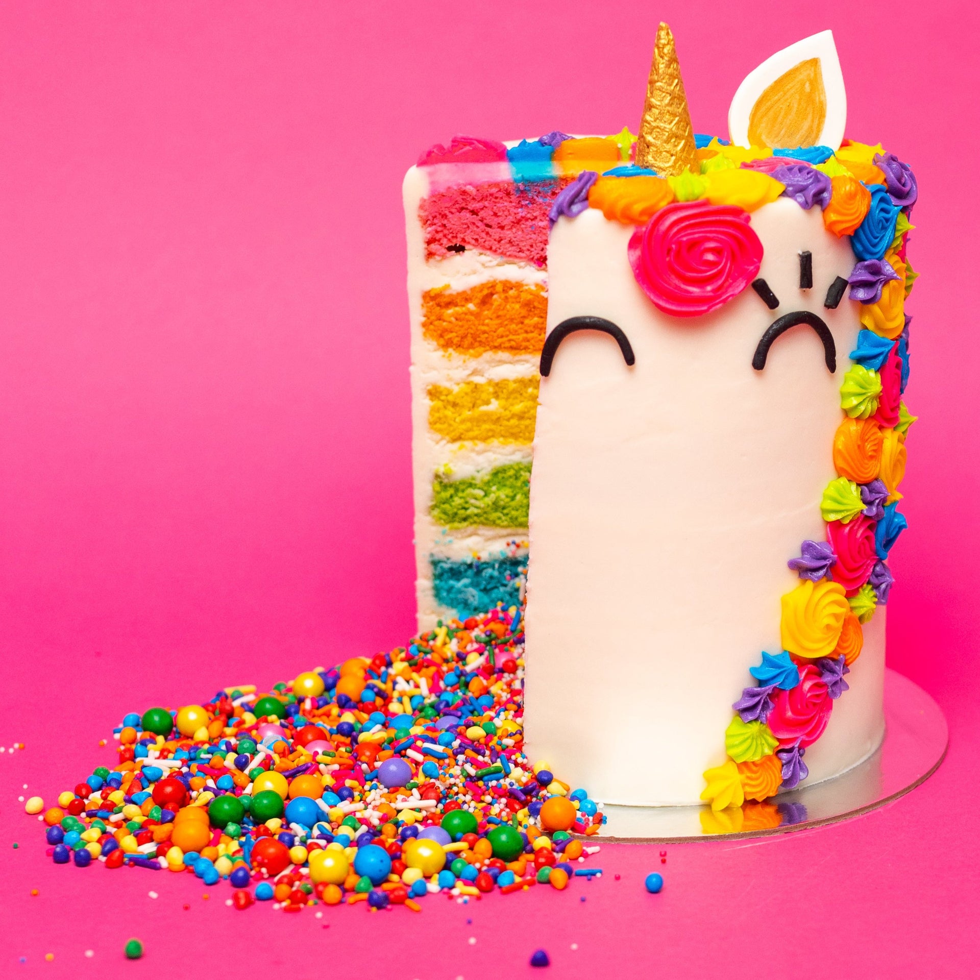 unicorn head cake